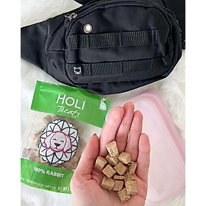 HOLI Freeze Dried Rabbit Treats for Dogs- All Natural Healthy Dog Treats, 100% Made in USA - Single Ingredient - Human Grade - Grain Free - Diabetic Friendly - 1.75oz