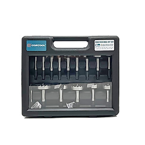 CORTOOL Forstner Bit Set 16Pcs Hex Shank, Wood Drill Bits Set with Multi Sided Shank