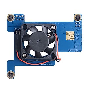 GeeekPi PoE HAT for Raspberry Pi 4, Support IEEE 802.3af or 802.3at PoE Standard, with Cooling Fan 30x30x7mm for Raspberry Pi 4 Model B / 3B+ 3B Plus