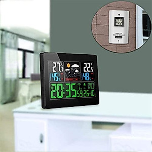 YOUOOK Weather Station Wireless Indoor Outdoor Multiple Sensors, Digital Atomic Clock Weather Thermometer, Temperature Humidity Monitor Forecast Weather Stations with Backlight