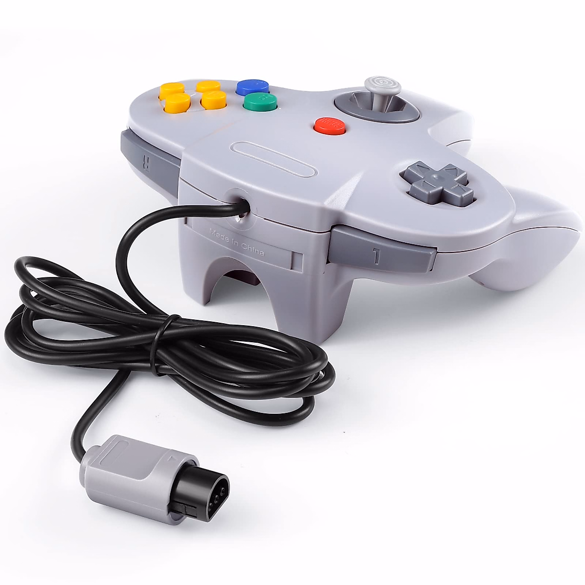 FISUPER Wired N64 Controller Classic Gamepad Joystick for N64 Console (2 Pack Grey)