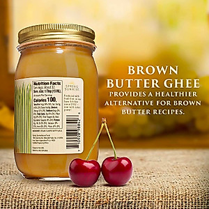 Spring Sunrise Brown Butter Ghee - Grass Fed Butter - Ghee Butter Organic Grass Fed - Ghee Clarified Butter - Ghee Butter - Ghee Organic - Grass Fed Ghee - Organic Ghee From Grass-fed Cows