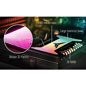 TEAMGROUP T-Force Delta RGB SSD Lite (Dramless) 1TB with 3D NAND 2.5 Inch SATA III Internal Solid State Drive (R/W Speed up to 550/500 MB/s) Black - T253TR001T3C323