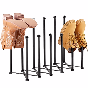 Housen Solutions Boot Rack, Foldable Boot Rack Organizer Tall Boots for Closet, Front Door Entrance, Porch, Garage, Black Metal Expandable Free Standing Cowboy Shoe Boots Holder for 6 Pairs