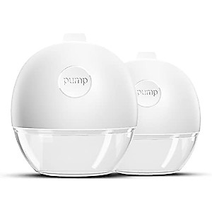Manual Wearable Breast Pump for Breastfeeding(2Pcs)︱Hands Free, Kick-Proof︱Leakproof with Sealed Flange︱Comfortable for Long Wear︱Replace Nursing Pad︱Small and Easy to Carry