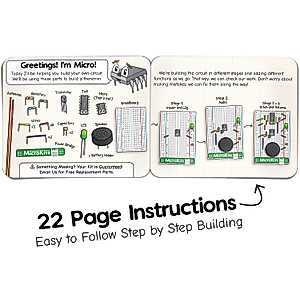 MicroKits Theremin Electronics Kit | Educational Electronic Music STEAM/STEM Kits for Kids or Grown Ups | No Tools Needed Easy to Build Breadboard Kit