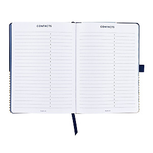 Busy B A5 2019 Stripe Design Busy Life Week to View Diary with Pockets and Dual Schedules