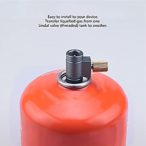 Gas Refill Adapter Camping Hiking Furnace Head Gas Tank Inflating Accessories Valve Canister shiftinger Refill Adapter Camping Stove for Outdoor Camping Hiking