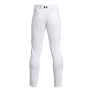 Under Armour Boys Utility Baseball Pant Pipe , (100) White / Black / Black , X-Large