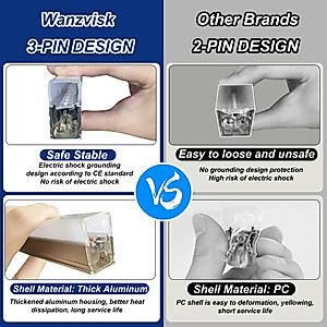 Wanzvisk Hexagon Led Lights,5 Hex Grid for Garage，25 Pack Aluminum 144W 17280LM Super Bright Hexagon Garage Ceiling Light for Gym Shop Basement Car Detailing Hexcal Studio Lighting