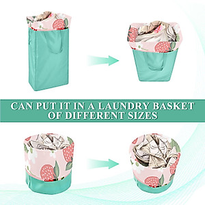 Extra Large Travel Laundry Bag And Mesh Laundry Bag, Rip-Stop Dirty Clothes Bag with Drawstring, Duty Travel Laundry Bag, Large Laundry Hamper Liner (24" x 36") Cute Strawberry (28)