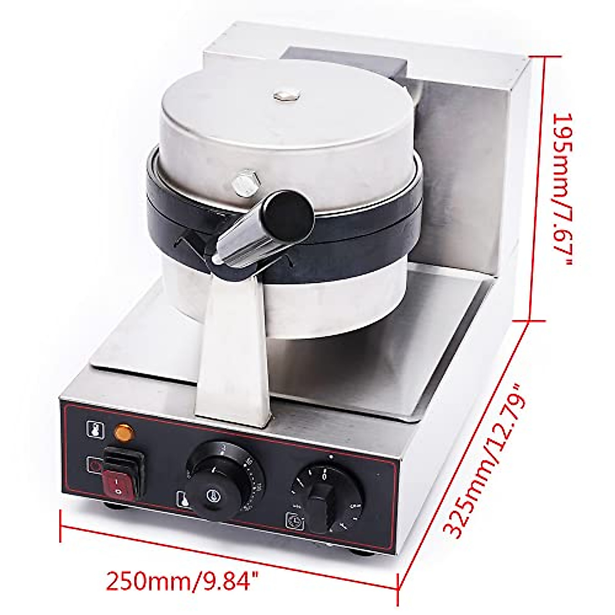 Guaopom 2400W Commercial Electric Panini, Electric Burger Machine Waffle Machine Press Machine Grillers, Hamburger Baking Sandwich Maker, Stainless Steel Non-Stick Pan Grilled Cheese Machine(Panini)