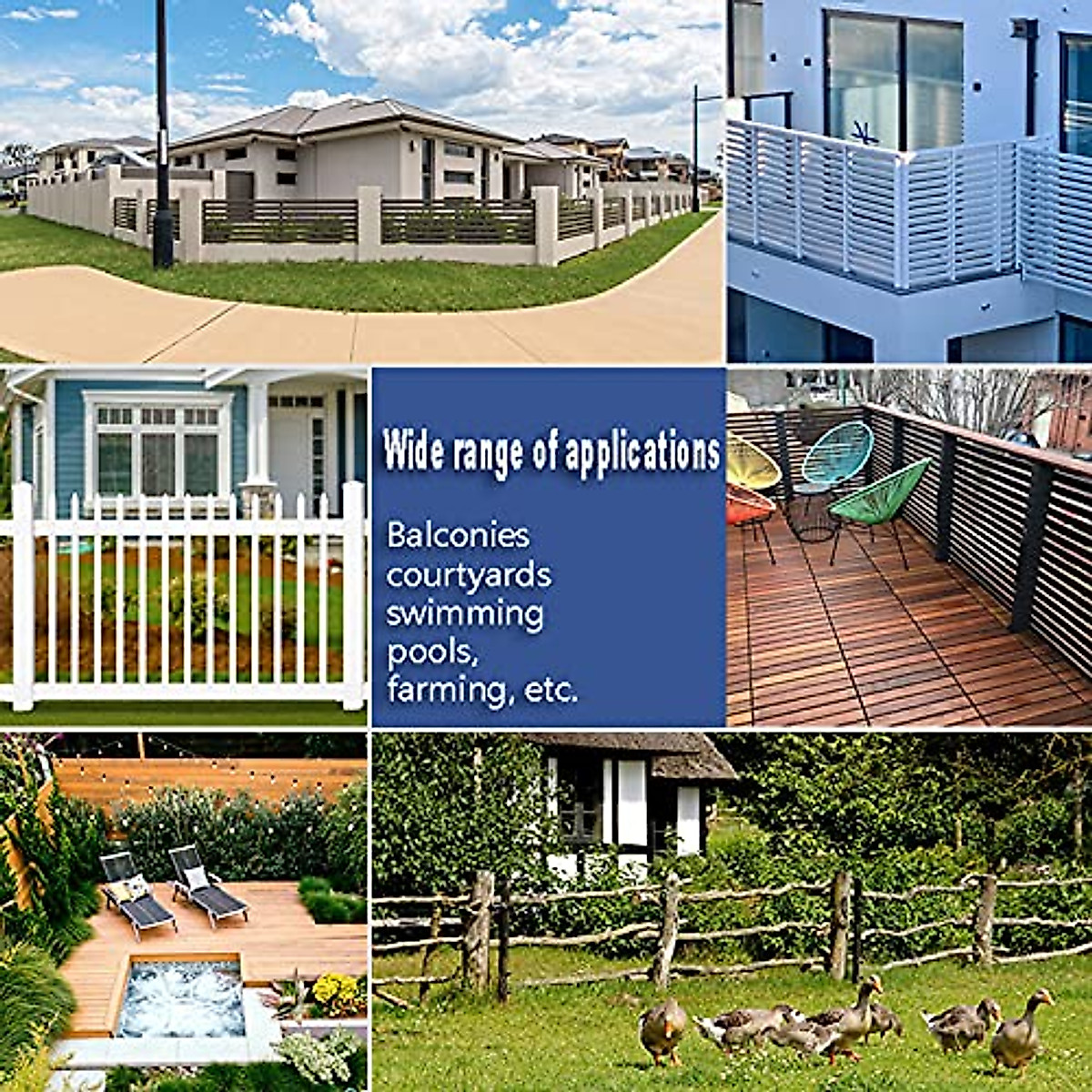 BOICXM 16x3ft Balcony Privacy Screen Fence Shade Mesh Apartments Railing Fence Cover Windproof Sun Shade Safety Guard Cloth Deck Shield Screens net for Patio, Fence, Backyard, Porch