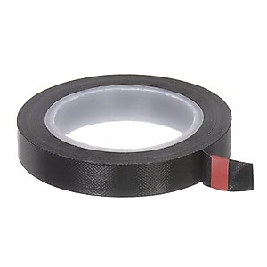 HARFINGTON Fabric PTFE Tape Roll, 0.4" x 33 ft High Temperature PTFE Adhesive Tape 0.13mm Thickness for Vacuum Sealer Machine Hand Impulse Sealers, Black