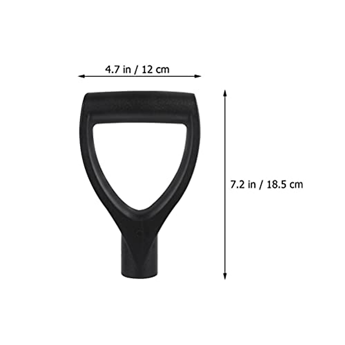 Yardwe 5Pcs Plastic Spade Handle Shovel D Grip Handle Spade Snow Shovel Handle Spade Snow Scoop Digging Raking Tools Garden Accessories Black