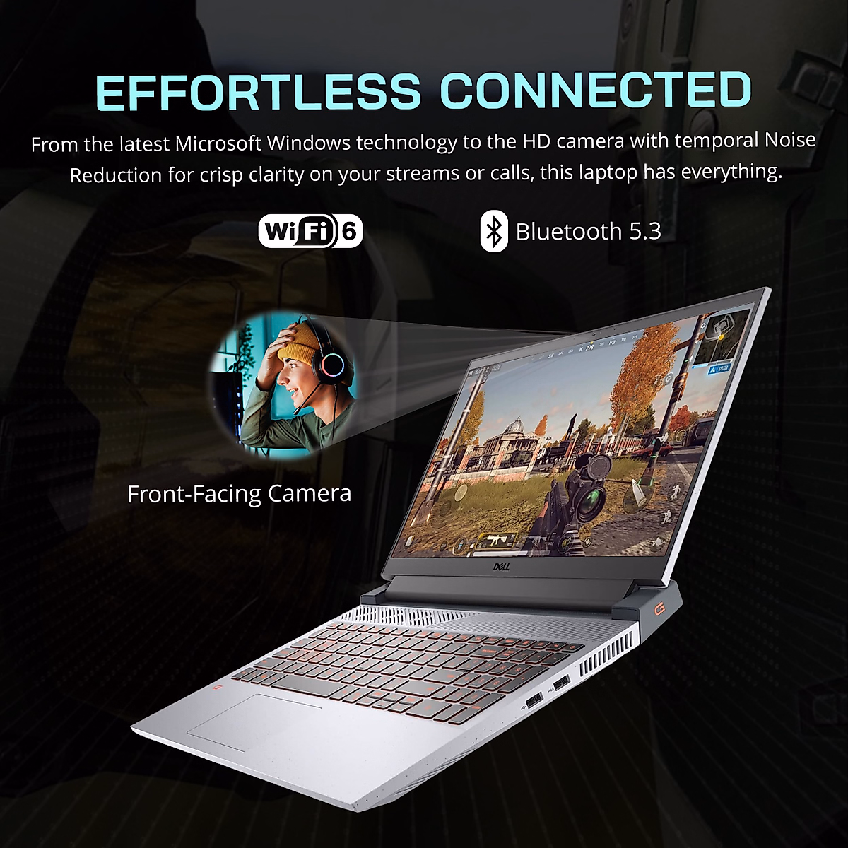 Dell G15 15.6" FHD 120Hz Gaming Laptop, AMD Ryzen 5 6600H, 16GB DDR5 RAM, 1TB PCIe SSD, NVIDIA GeForce RTX 3050, Backlit Keyboard, HD Camera, Win 11 Pro, Gray