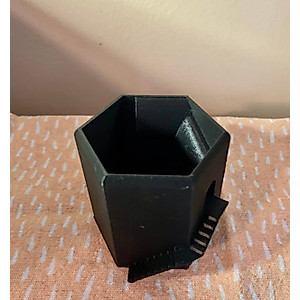 Mini Castle Succulent Planter Sustainable 3D Printed PLA Decorative Planter Succulent Planter Tower - Building Planter - Architecture Pot (Black)