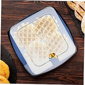 CIYODO 2pcs Dinner Plate Cover Pan Lids Commercial Pan Lid Polycarbonate Cover with Handle Restaurant Pan Lid 1/6 Size Food Pan Lid Food Storage Containers Covers Plastic Transparent