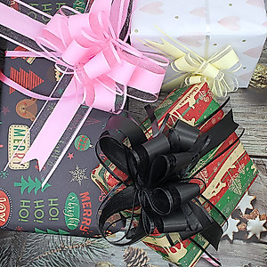 WDHHNP 20 PCS Large Bow Gift Wrapping Bows, Wedding Gift Blue Ribbon Laorgan Yarn Ribbon Bow, Party Birthday Holiday Gift Wrapping Bow, Christmas, Valentine's Day Present Decoration Bow.