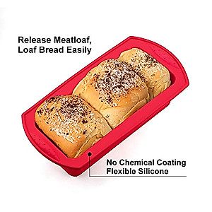 Baking Mold,Cake Mould,Baking Baking Silicone Bread Loaf Cake Mold Non Stick Bakeware Baking Pan Oven Rectangle Mould Non Stick Skillet Pan Pans (Color : Gr, Size : Rectangular) ( Color : Gr , Size :