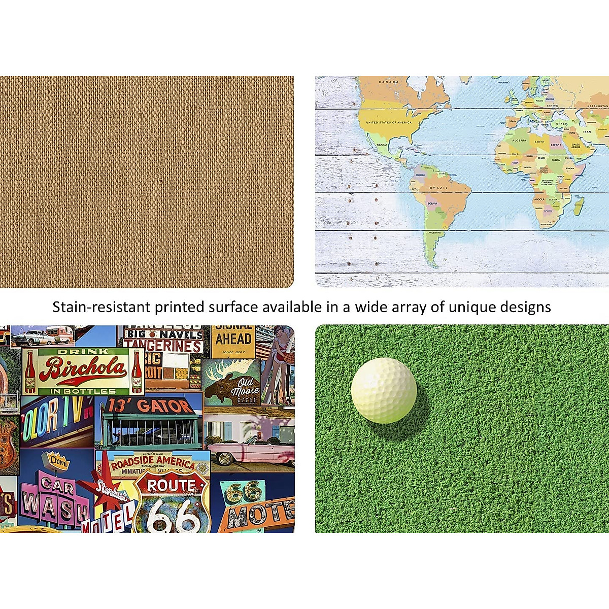 Bungalow Flooring Barbury Weave 9to5 Desk Chair Mat, 3' x 4', Made in USA, Stain-Resistant, Anti-Slip Rubber Backing, Khaki