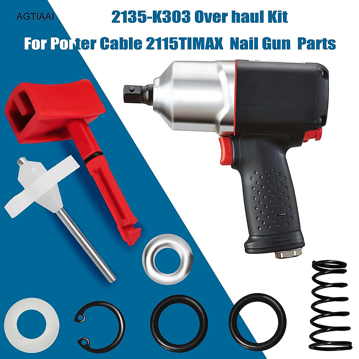 2135-K303 Air Inlet Kit Parts and Trigger Assembly For Ingersoll Rand 2115TIMAX Impact Wrench