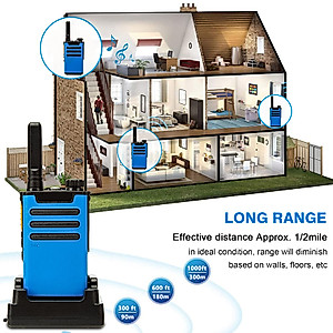 CallToU Wireless Intercom for Home,Caregiver Walkie Talkies for Seniors/Elderly/Patient/Disabled,2 Way Radio Intercom System Long Range for Outdoor with Activities Flashlight