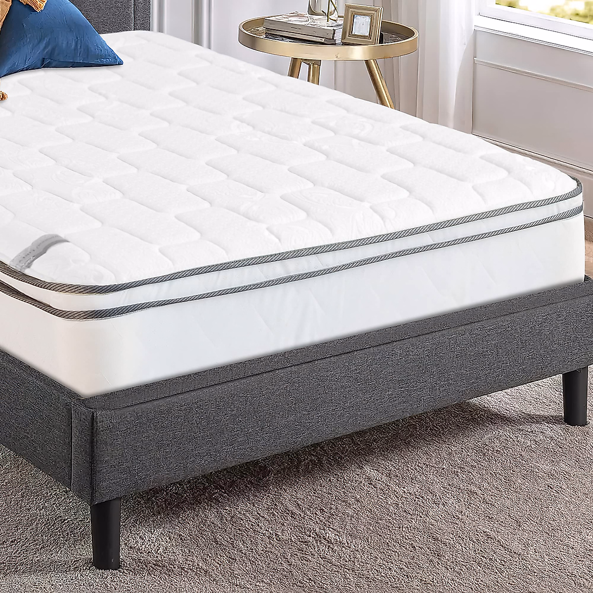 Treaton, 10-Inch Meduim Plush Eurotop Pillowtop Innerspring Mattress, Twin, 440j-3/3-1