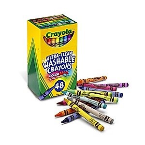 Crayola Ultra Clean Washable Color Max Crayons, Standard Size, Set of 48