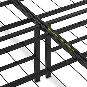 Amazon Basics Foldable Metal Platform Bed Frame with Tool Free Setup,14 Inches High, Queen,Black