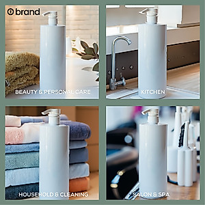 Shampoo/Conditioner Pumps, 4 Pack, for 1 Liter Bottles (White)