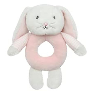 KIDS PREFERRED Carter’s Bunny Ring Rattle, Plush Toy for Babies