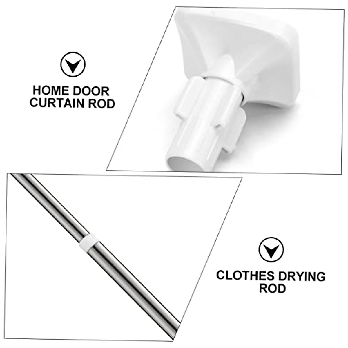 Cabilock 1pc Hole-free Telescopic Rod Stainless Steel Shower Curtain Rod Spring Curtains Adjustable Curtain Rod Spring Rods for Curtains Bathroom Slippers Shelf Adjustable Closet Rod Towel