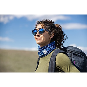 BUFF CoolNet UV XL Neck Gaiter, UPF 50 Sun Protection, Breathable, Cooling Bandana, Versatile, Quick Dry Face Mask, Santana Navy, X-Large