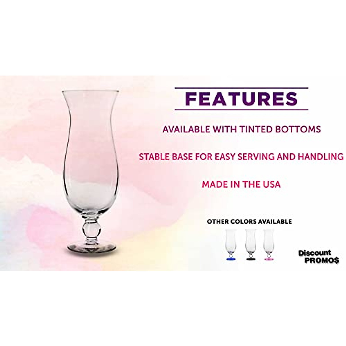 Libbey Hurricane Glasses 16 oz. Set of 12 Bulk Pack - Perfect Cocktail Glasses used as Pina Colada Glasses or Mudslide Glasses - Clear