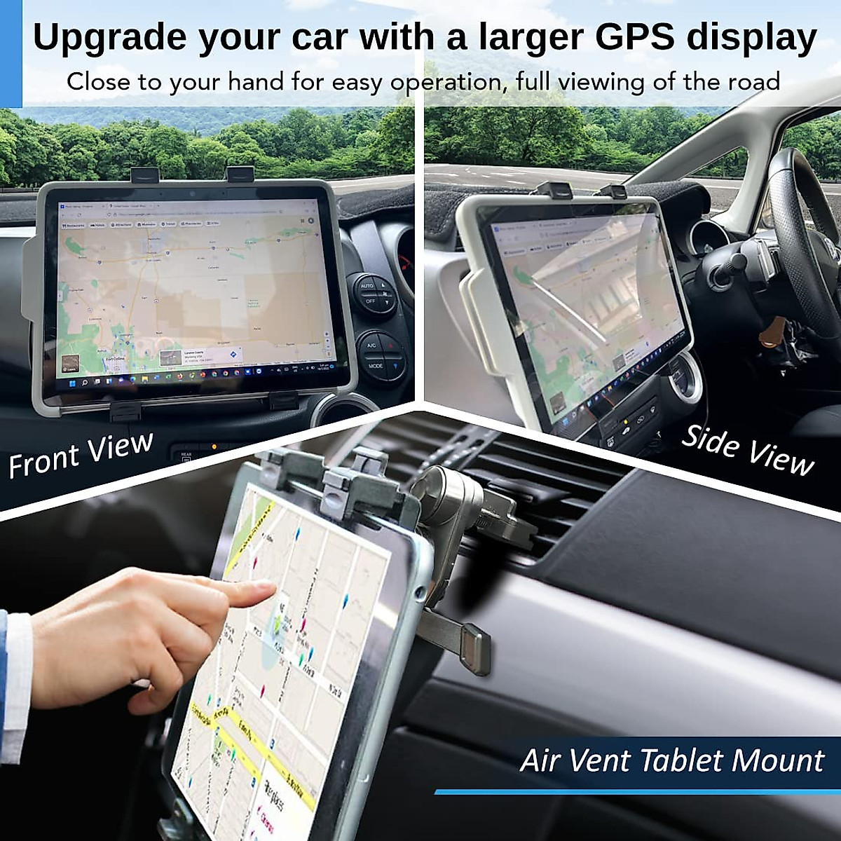 Randconcept - Car Air Vent Tablet Holder Car Mount, Universal Tablet Stand Car Mount Compatible with 7" - 10" Tablets iPad Pro Mini Air 2 Galaxy Tab Z Fold Kindle