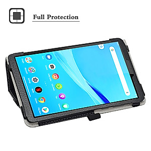 Bige for Lenovo Tab M8 Tablet Case - PU Leather Folio 2-Folding Stand Cover for Lenovo Tab M8 8" Tablet, Black