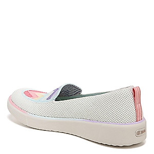 BZees Womens March On Moc Slip-on Loafer, White, 7.5 US