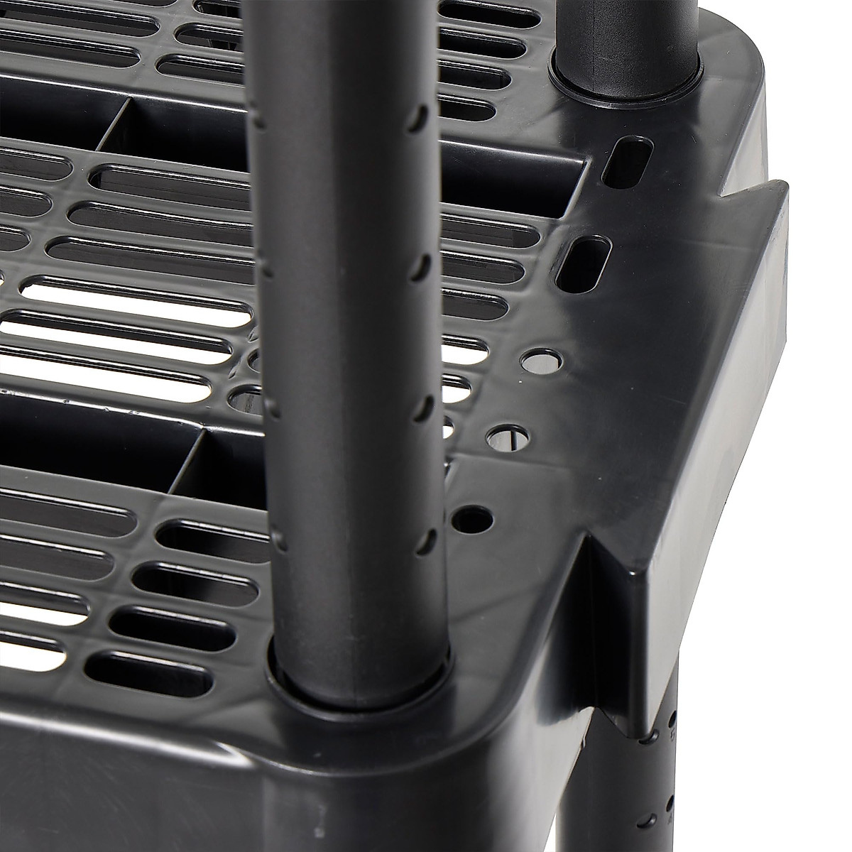 Gracious Living 4 Shelf Adjustable Height Medium Duty Storage Unit 14 x 32 x 54.5" Organizer for Home, Garage, Basement, & Laundry, Black (2 Pack)