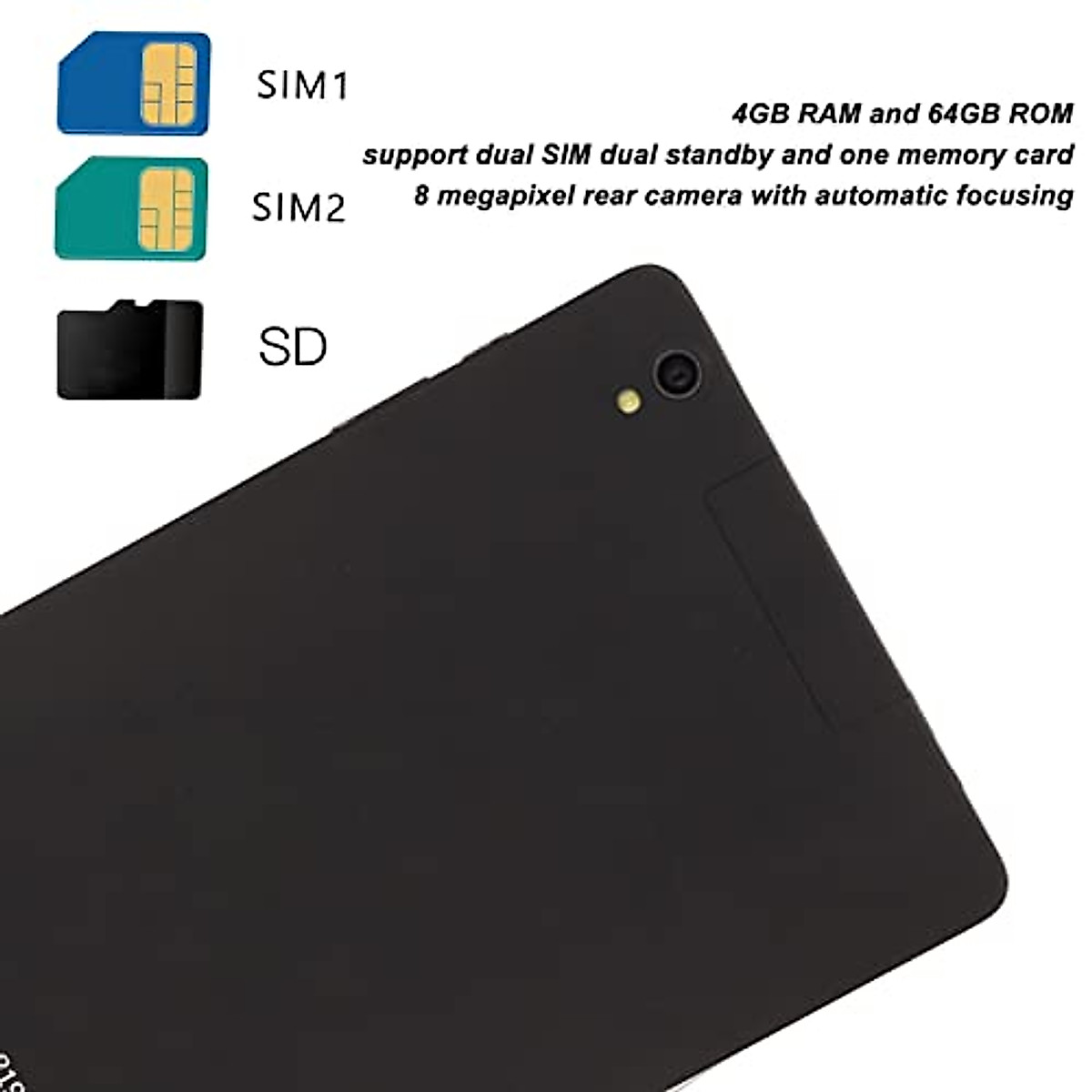 Cuifati HD Tablet, 8 Inch 9.0 4GB RAM 64GB ROM 4G LTE Dual SIM Dual Standby Kids Tablets Kids Learning Educational (US Plug)