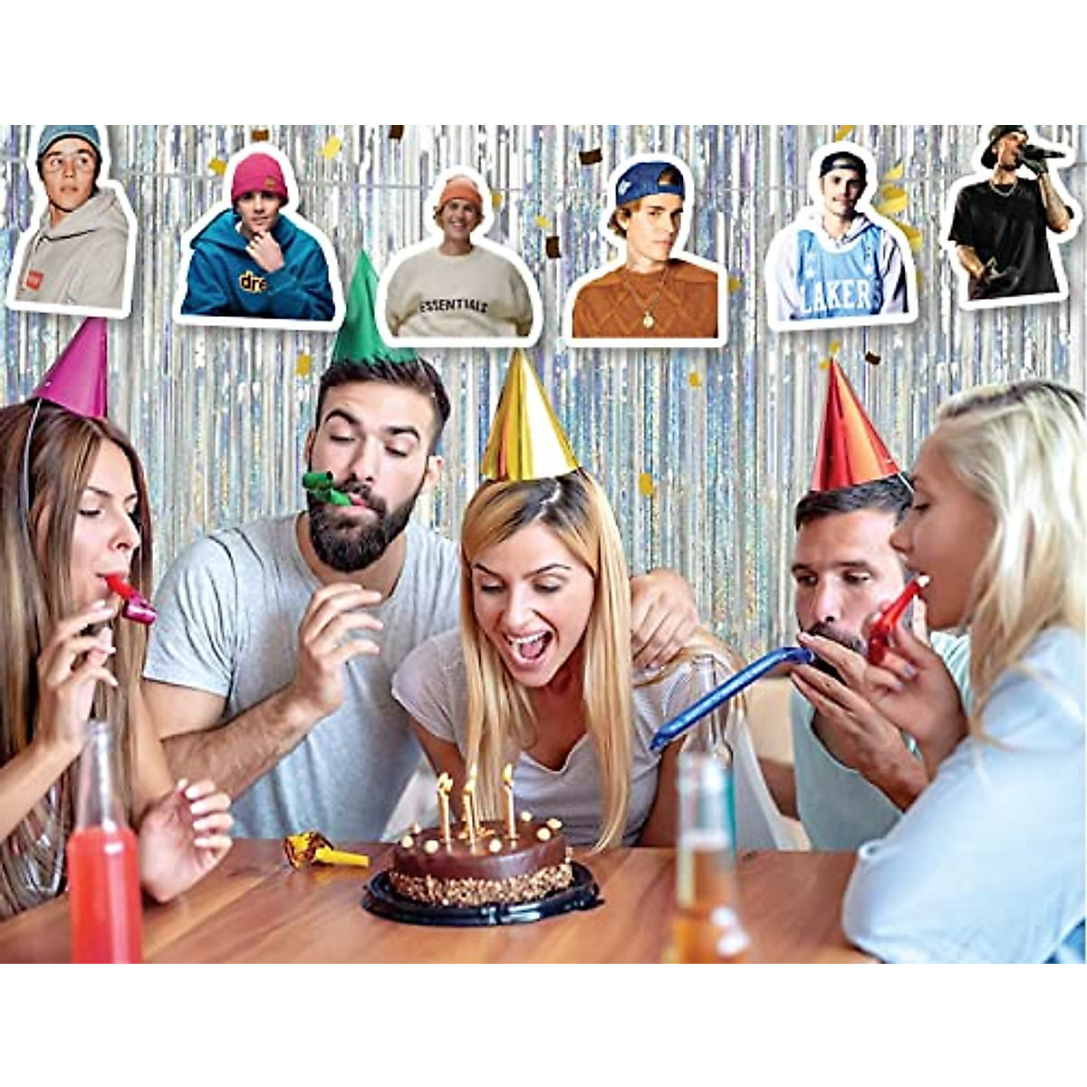 Pop Music Party Banner Decoration (10 foot) for Justin Bedroom Decor, Birthday Parties, Showers, Concerts, Coworker Gift, or Wall Decor