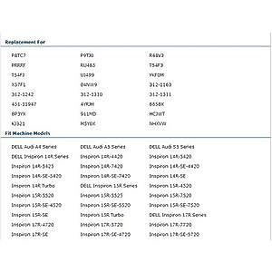 DTK E6420 E5430 E6520 T54fj Battery for Dell E5420 E5530 E6430 E6530 Inspiron 4420 5420 5425 7420 7520 4720 5720 7720 M421R M521R N4420 N4720 N5420 N5720 N7420 N7720 Vostro 3460 3560 Laptop Notebook
