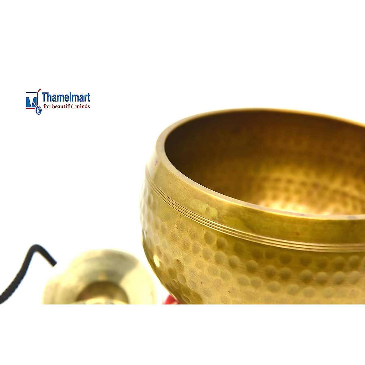 7" Energetic Chakra Healing Yoga Hand Hammered Tibetan Singing Bowl- Including Tingsha Cymbels Mallet and Cushion Made in Nepal