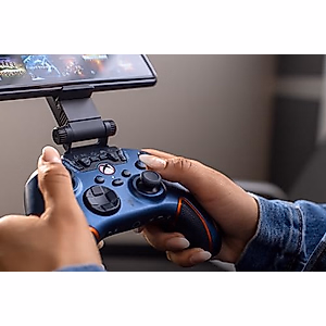 Turtle Beach Recon Cloud Wired Game Controller with Bluetooth for Xbox Series X|S, Xbox One, Windows, Android Mobile Devices – Remappable Buttons, Audio Enhancements, Superhuman Hearing – Blue Magma