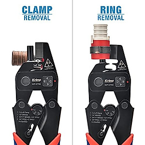iCrimp ICP-CT02 PEX Crimp Fitting Removal Tool for Removing 1/2-in, 3/4-in, 1-in PEX Copper Crimp Rings & Stainless Steel Cinch Clamps