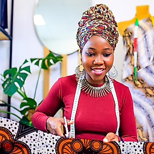 Mixweer 70 Pcs 10 x 10 Inch African Fabric Cotton Printed Wax Cloth African Ankara Fabric for Party Dress Crafts Supplies, 48 Styles Multicolored