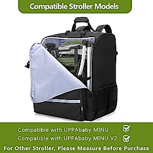 HODRANT Large Stroller Carry Bag Compatible with UPPAbaby MINU V2 and MINU, Stroller Travel Backpack for Stroller Accessories Storage, Stroller Gate Check Bag for Airplane Travel Essentials, Bag Only