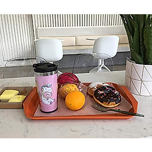 NVJUI JUFOPL Unicorn With Donut Travel Coffee Mug for Men's & Women's, With Flip Lid, Stainless Steel, Water Bottle Cup 15 oz