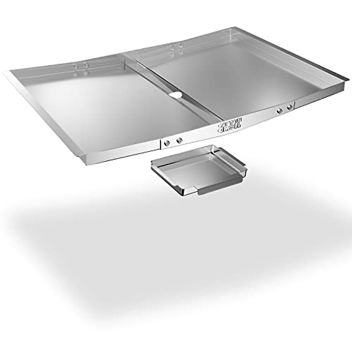 Grease Tray with Catch Pan - Universal Drip Pan for 4/5 Burner Gas Grill Models from Dyna Glo, Nexgrill, Expert Grill, Kenmore, BHG and More - Stainless Steel Grill Replacement Parts(24"-30")