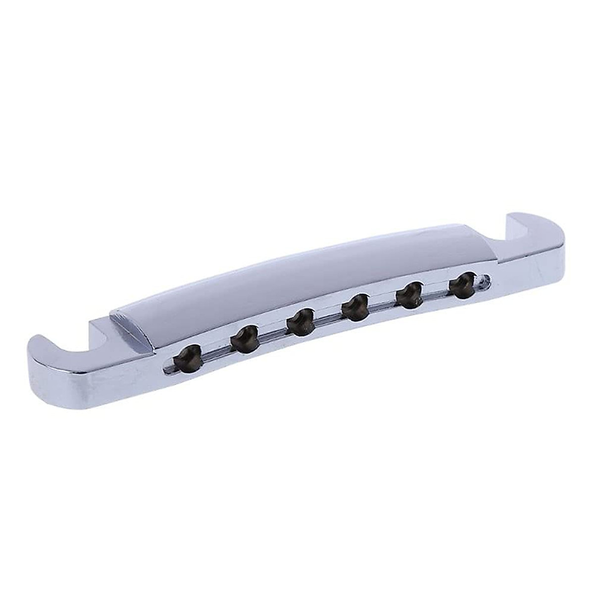 Roller Saddle Tune-o-matic Bridge Tailpiece with Studs Set Fit for ABR-1 Bridge Style Gibson Les Paul LP Electric Guitar Replacement, Chrome